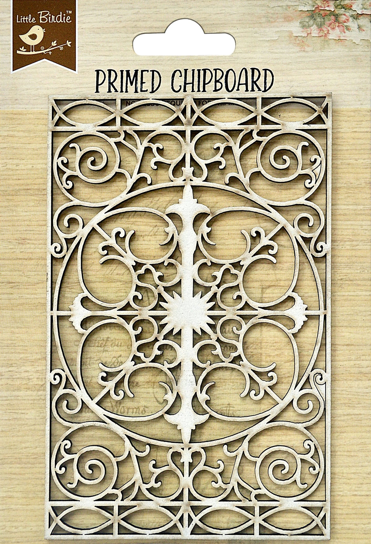 Laser Cut Primed Chipboard 1/Pkg Victorian Grill - Little Birdie Crafts