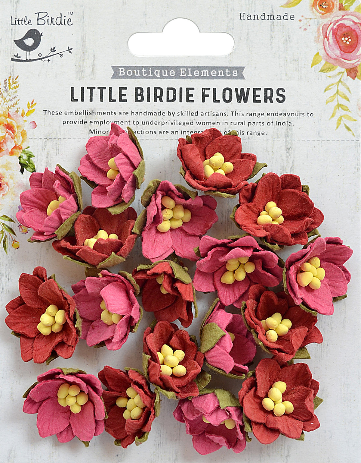 Little Birdie Butter Cup Paper Flowers 18/Pkg-Candy Mix - Little Birdie ...
