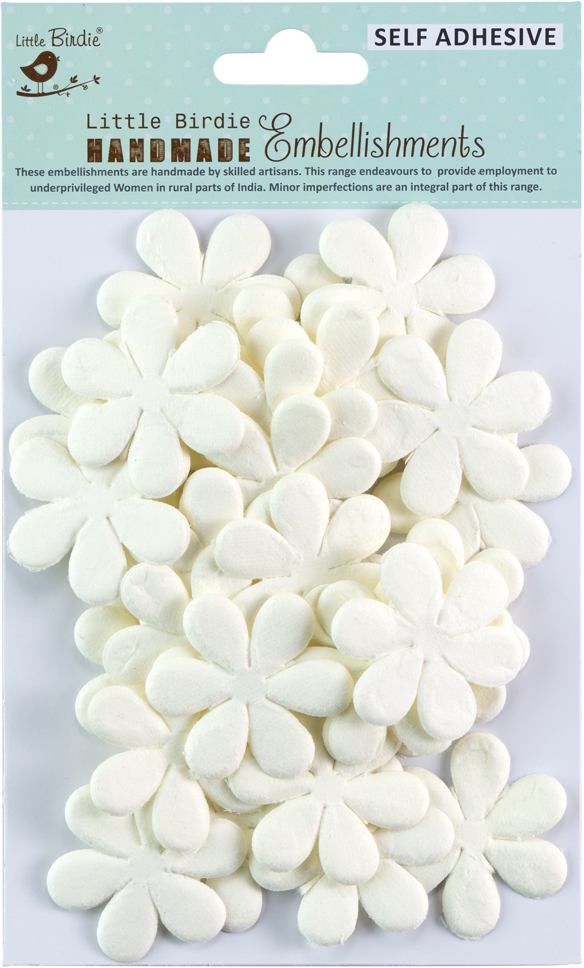 Little Birdie Emory Paper Flowers 30/Pkg-Shabby Chic - Little Birdie Crafts
