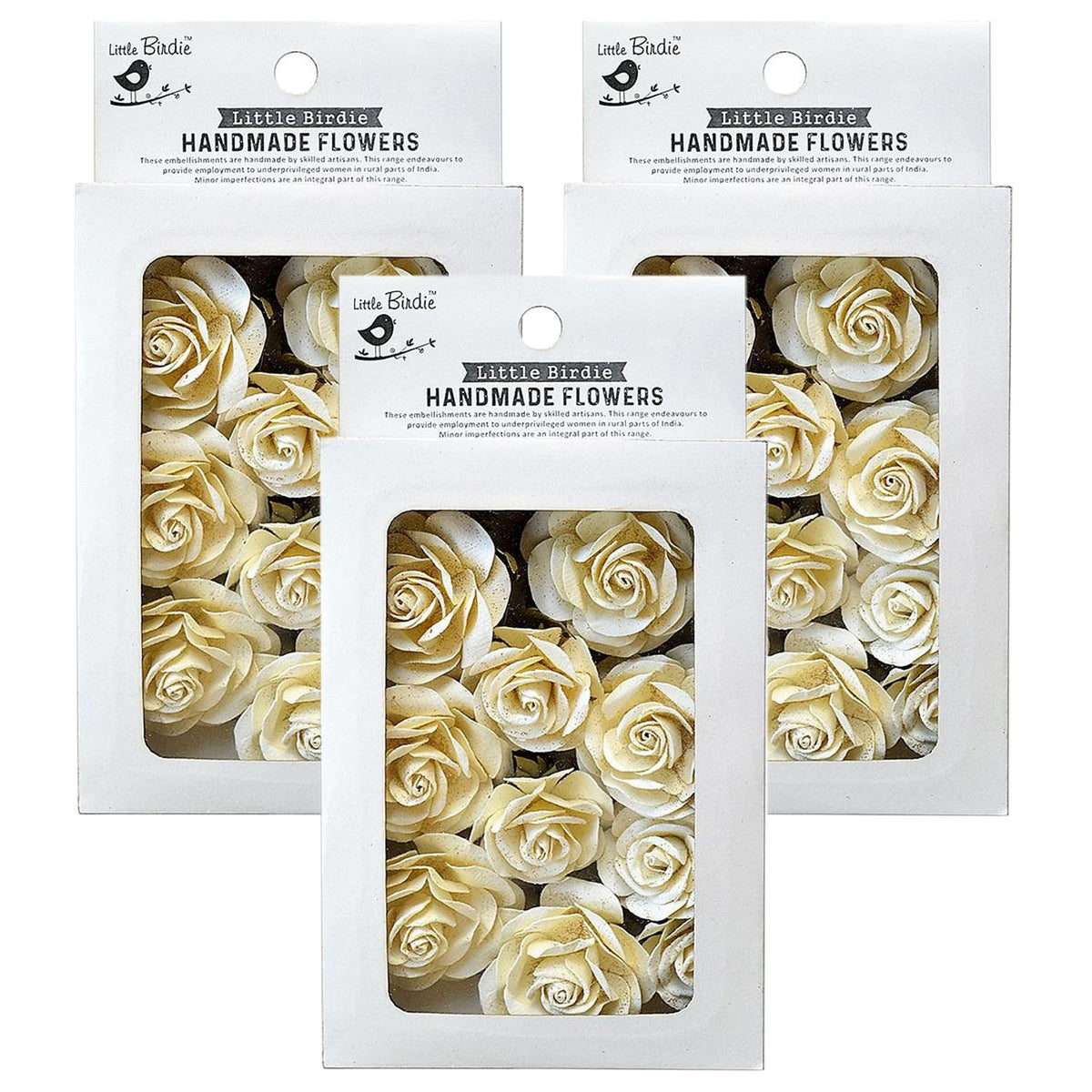Pack of 3 - Little Birdie Whitney Paper Flowers 14/Pkg-Amor Mio ...